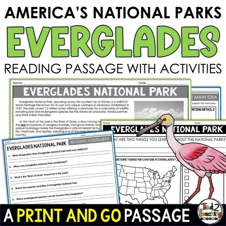 Everglades National Park Information Reading Passage Everglades ...