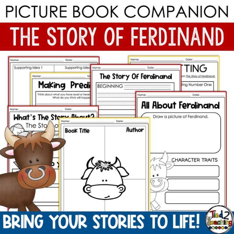 Ferdinand the Bull The Story of Ferdinand Book Companion Activities ...