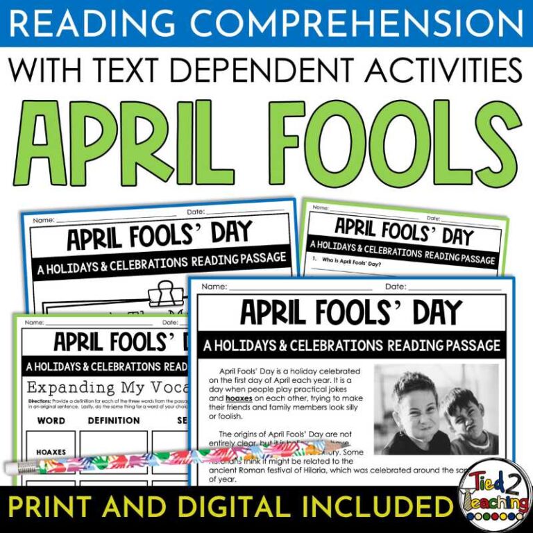 April Fools' Day Nonfiction Reading Comprehension Passage and Questions ...
