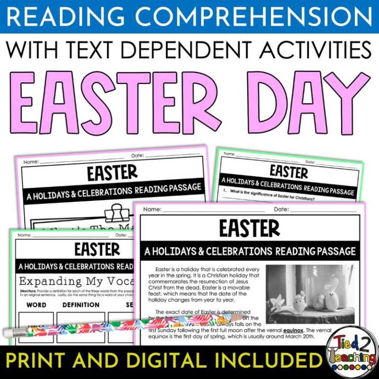 Easter Holiday Nonfiction Reading Comprehension Passage and Questions ...