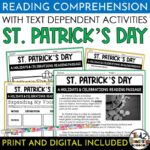 St. Patrick's Day Day Nonfiction Reading Comprehension Passage and ...