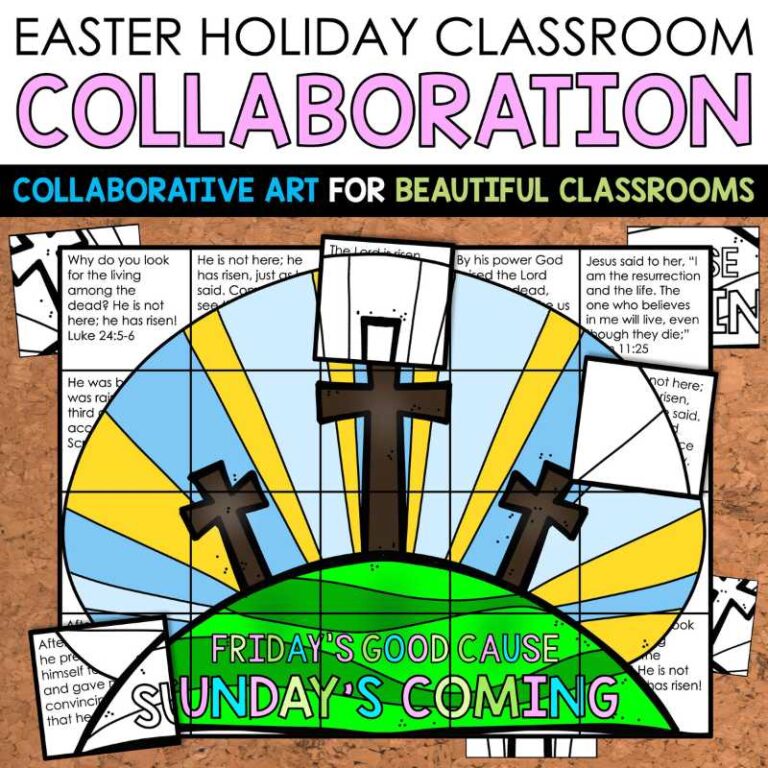 Easter Collaborative Poster Bulletin Board Christian Collaboration ...