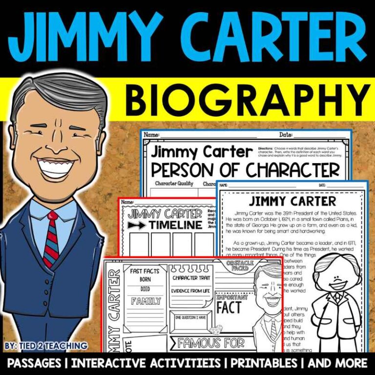 Jimmy Carter President Biography Unit Pack Presidents' Day Activities ...