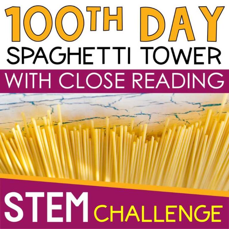 100th Day of School Activities STEM Challenge Project Spaghetti Tower ...