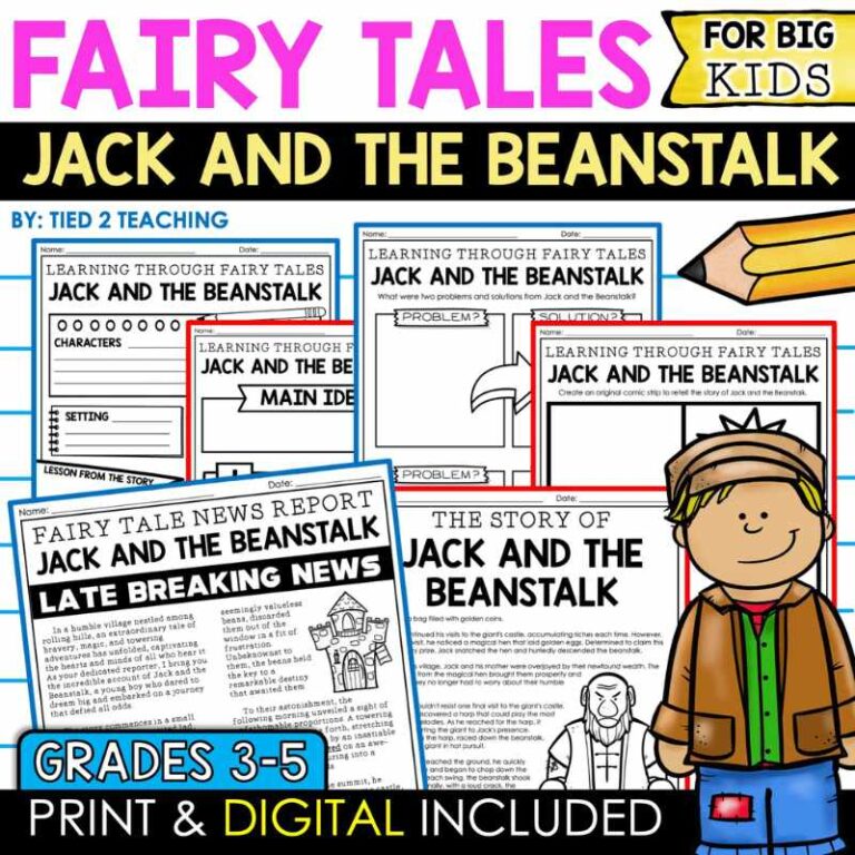 Jack and the Beanstalk Elements of a Fairy Tale Reading Passages ...