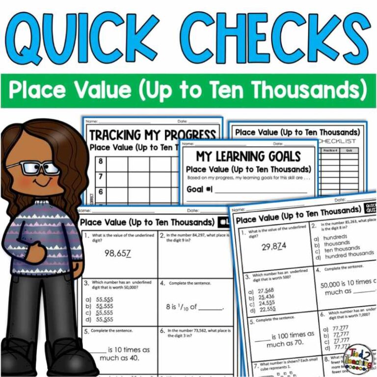 Place Value to Ten Thousands 10000 Place Value Morning Work Homework ...