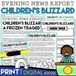 Children's Blizzard Passage Summarize Nonfiction Writing Graphic ...