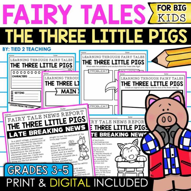 Three Little Pig Elements of a Fairy Tale Reading Passages Writing ...