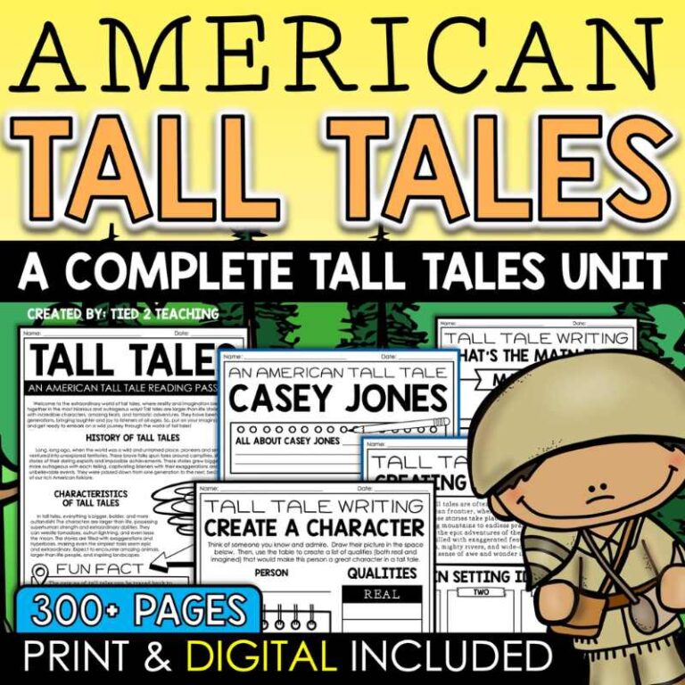 Tall Tales Unit with Tall Tales Writing Reading Passages Graphic ...