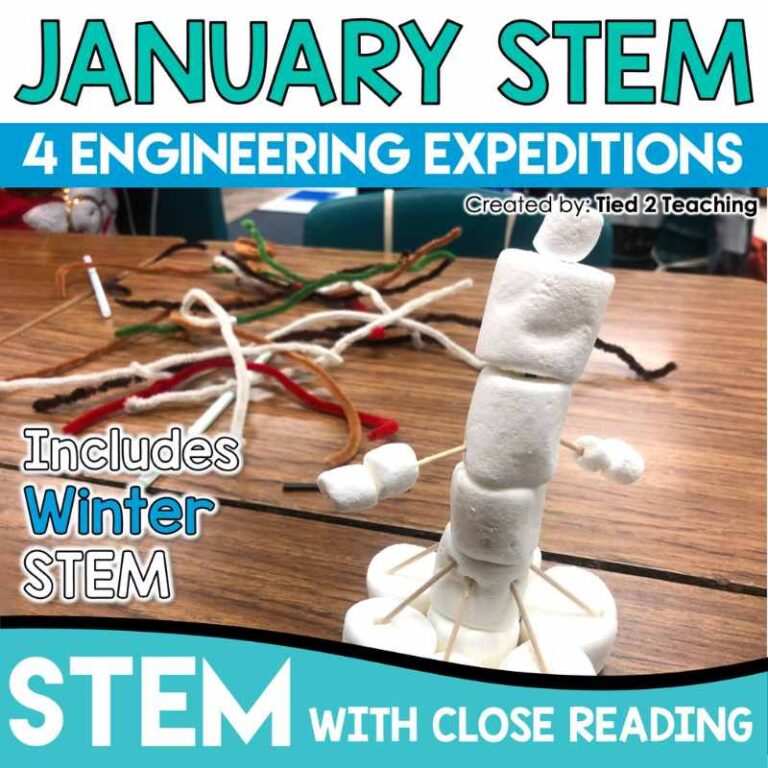 January STEM Winter STEAM Activities Project with Close Reading - Tied ...