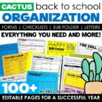 Cactus Meet the Teacher EDITABLE Forms Back to School Letter Templates ...