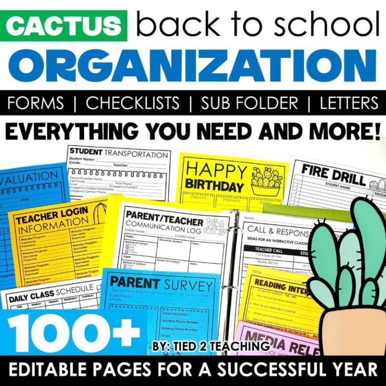 Cactus Meet the Teacher EDITABLE Forms Back to School Letter Templates ...