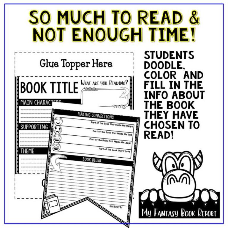 Fiction Nonfiction Book Report Pennant Templates for Student Book ...