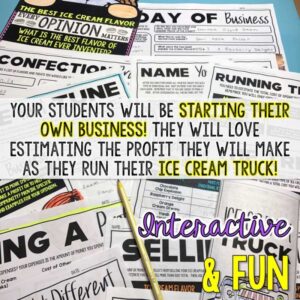 Run an Ice Cream Truck Project Based Learning PBL Design Activity Math ...