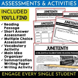 Juneteenth Nonfiction Reading Comprehension Passage and Questions June ...