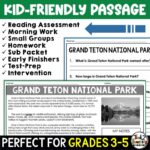 Grand Teton National Park Information Reading Passage Grand Teton ...