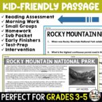Rocky Mountain National Park Information Reading Passage Research ...