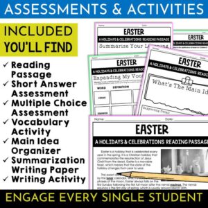Easter Holiday Nonfiction Reading Comprehension Passage and Questions ...