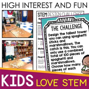 100th Day of School Activities STEM Challenge Project Spaghetti Tower ...