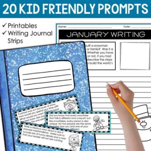 January Writing Prompts Winter Writing Activities and Journal Prompts ...