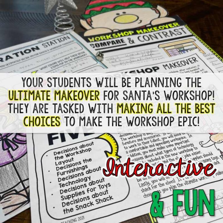 Santa's Workshop Makeover Christmas Project Based Learning PBL Activity ...