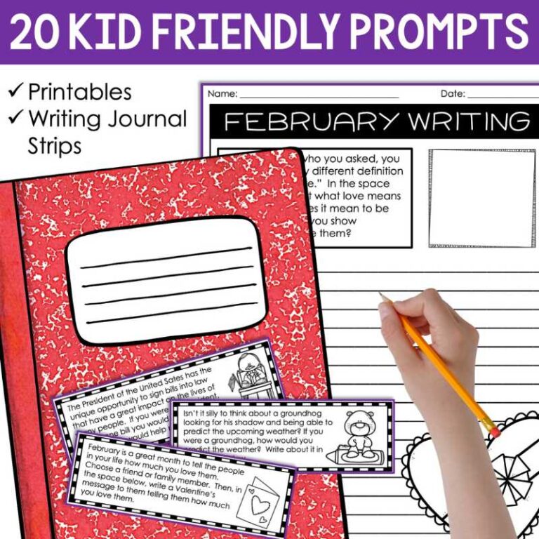 February Writing Prompts with Valentines Day Writing Activities - Tied ...