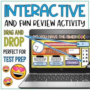 Elapsed Time to Five Minutes Word Problems and Activity - Tied 2 Teaching