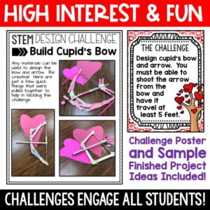February STEM Activities Challenges Valentines Day Party STEM and Close ...