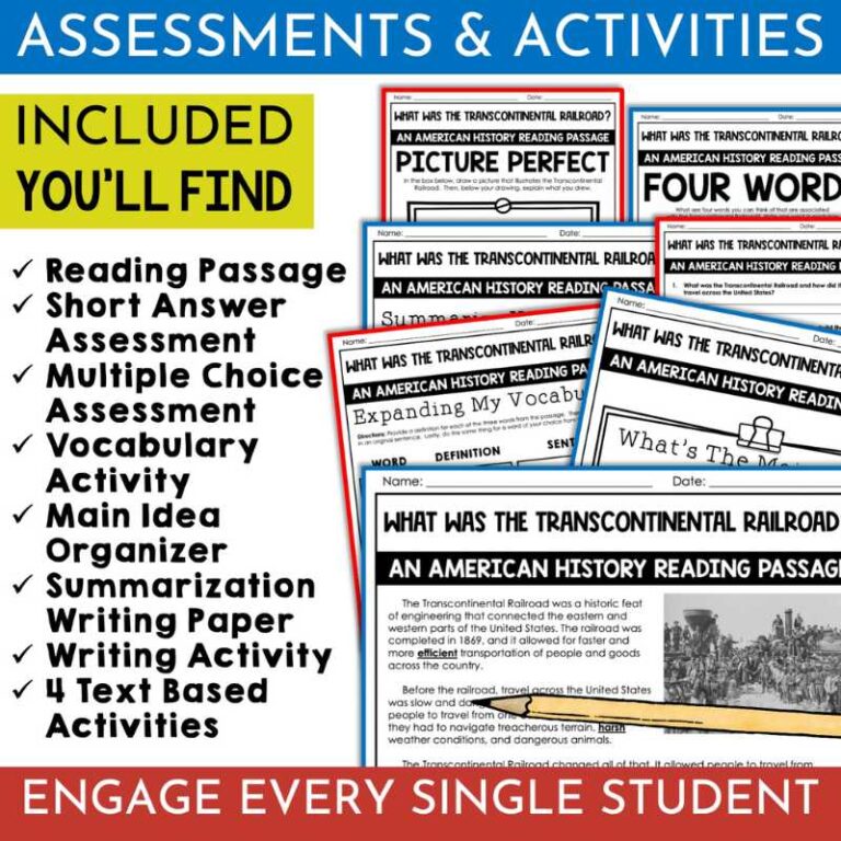 The Transcontinental Railroad Reading Comprehension Passage and ...