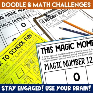 August Back to School Early Finishers Puzzles and Word Search Packet ...