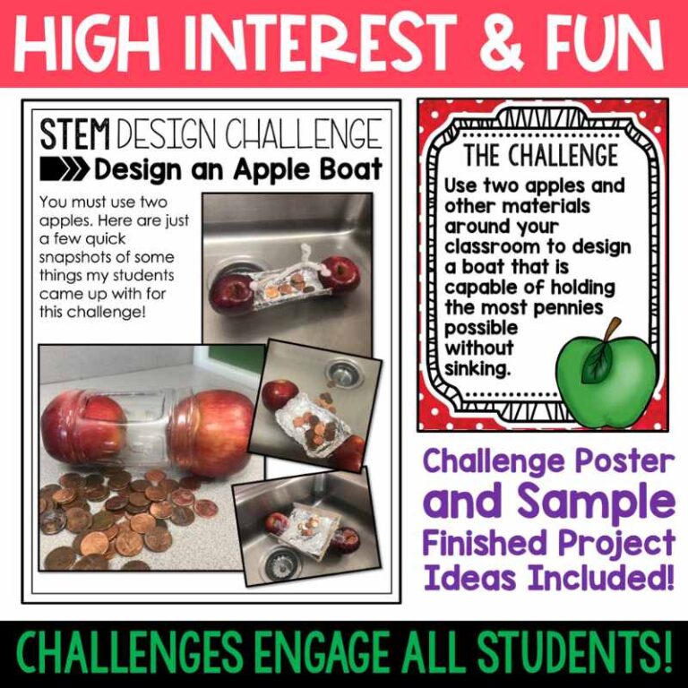 Apples STEM Activities Design an Apple Boat STEM Challenge and Close ...