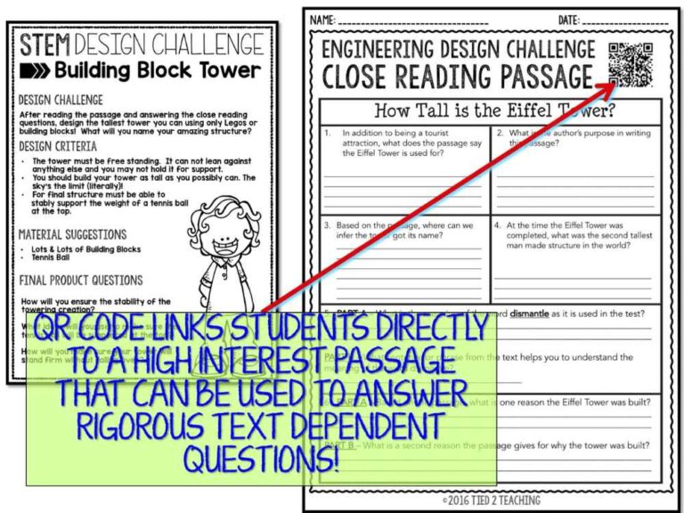 STEM Challenge - Building Block Tower Challenge - Tied 2 Teaching