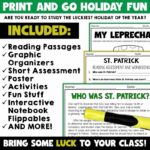 St. Patricks Day Activities Reading Passages Graphic Organizers ...