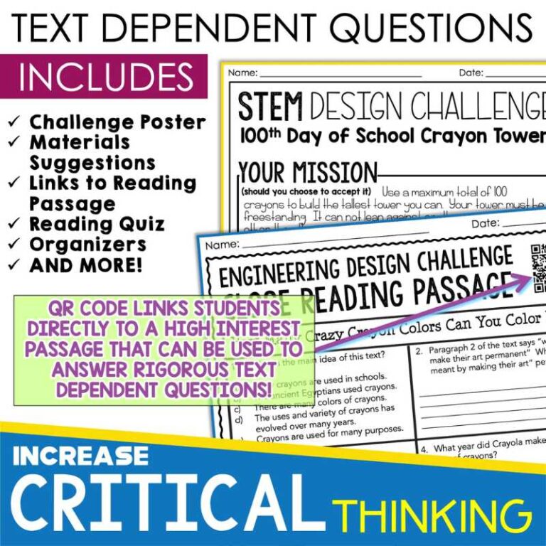 100th Day of School STEM Activities CRAYON TOWER Challenge Project ...