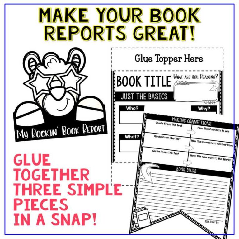 Fiction Nonfiction Book Report Pennant Templates for Student Book ...