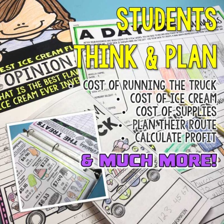 Run an Ice Cream Truck Project Based Learning PBL Design Activity Math ...