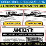 Juneteenth Nonfiction Reading Comprehension Passage and Questions June ...