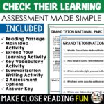 Grand Teton National Park Information Reading Passage Grand Teton ...
