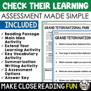 Grand Teton National Park Information Reading Passage Grand Teton ...