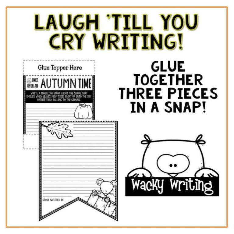 Fall Narrative Writing Pennant Banners - Tied 2 Teaching