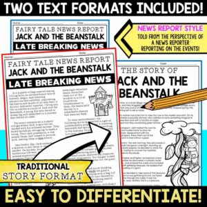 Jack and the Beanstalk Elements of a Fairy Tale Reading Passages ...