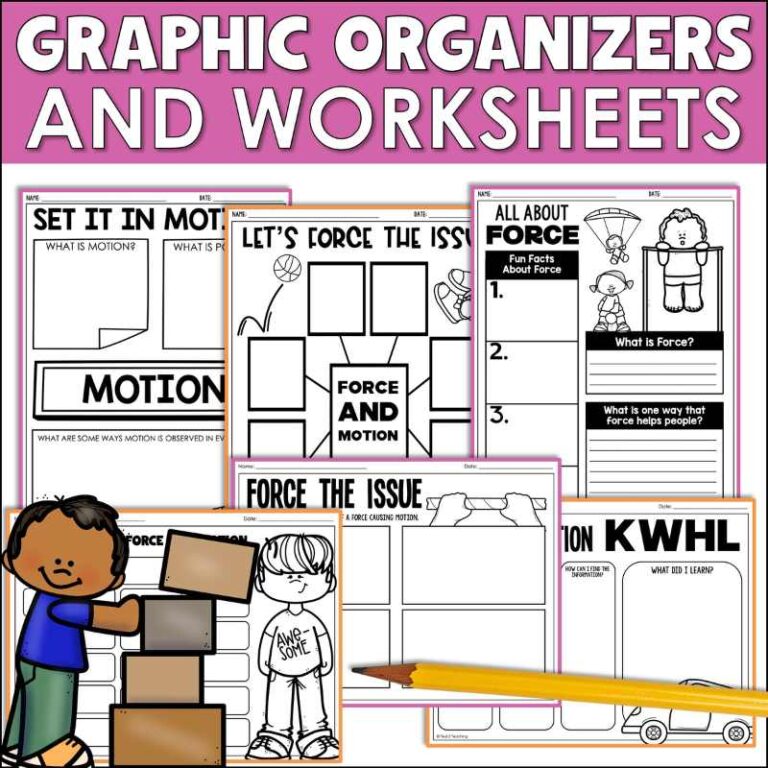 Force and Motion Science Unit Push and Pull Isaac Newton Gravity Speed ...