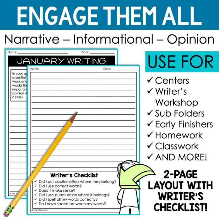 January Writing Prompts Winter Writing Activities and Journal Prompts ...