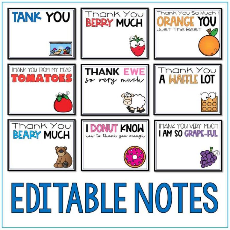 Thank You Cards from Teachers Teacher Appreciation Week Thank You Notes ...