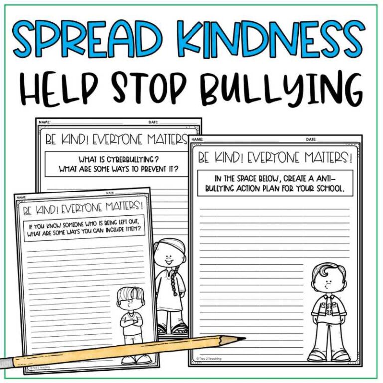 Anti-Bullying Writing Prompts Bullying and Cyber Bullying Prevention ...