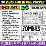 Halloween Fun Pack with Halloween Puzzles, Word Search, Reading ...