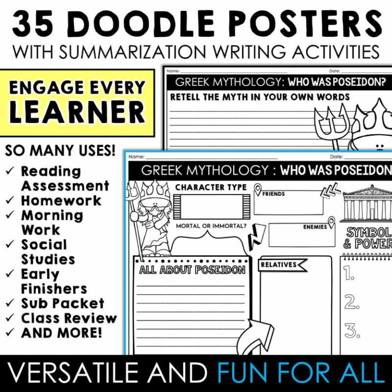 Greek Mythology Unit Bundle with Reading Comprehension Passages and ...