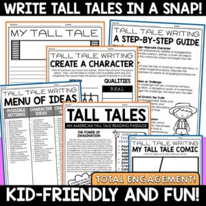 Tall Tales Unit with Tall Tales Writing Reading Passages Graphic ...