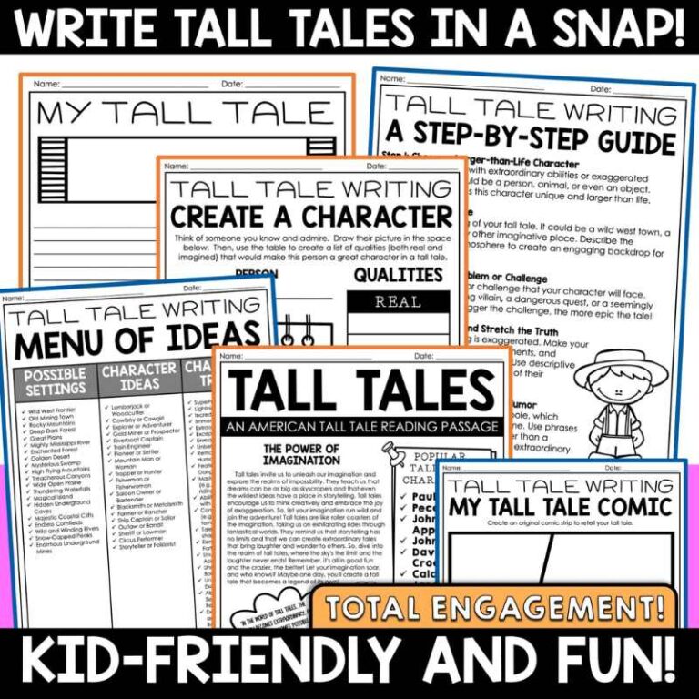 Tall Tales Unit with Tall Tales Writing Reading Passages Graphic ...
