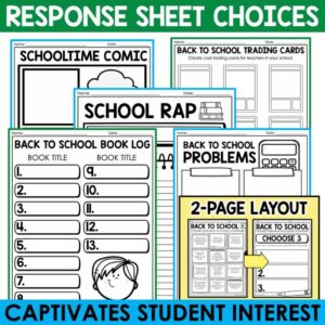 Back to School Activity Choice Boards for Early Finishers - Tied 2 Teaching